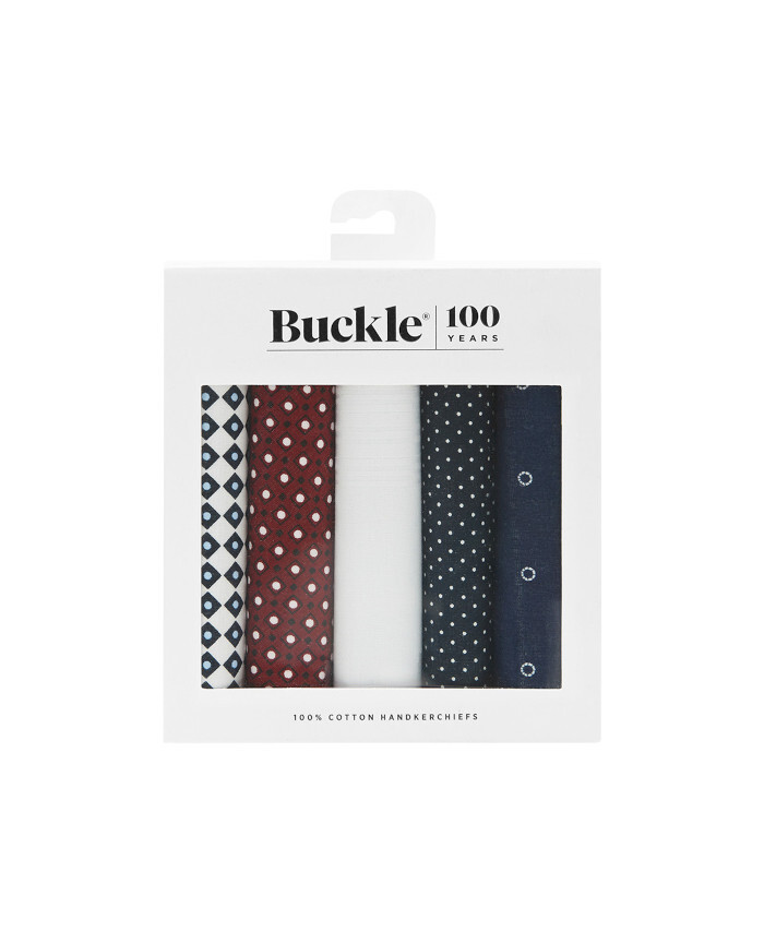 100% Cotton Hanky (5 Pack Box) - Buckle