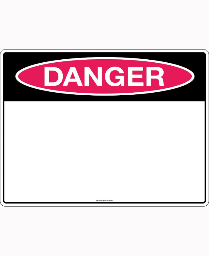 600x400mm - Metal, Class 1 Reflective - Danger Blank - Uniform Safety Signs