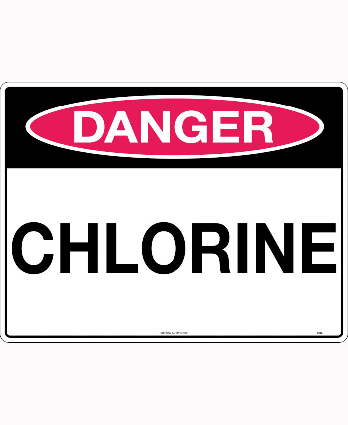 600x400mm - Metal - Danger Chlorine - Uniform Safety Signs