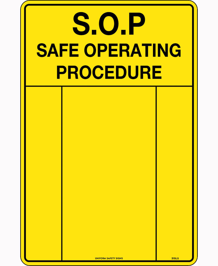 450x300mm - Metal - Safe Operating Procedure - Uniform Safety Signs