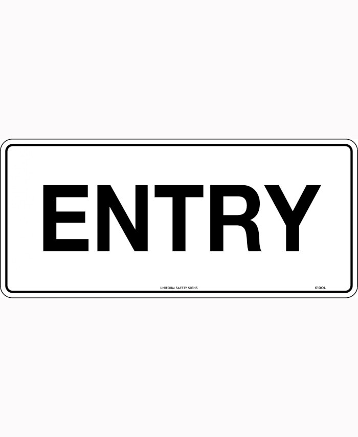 200x50mm - Self Adhesive - Packet of 4 - Entry - Uniform Safety Signs