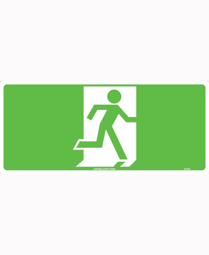 350x145mm - Metal - Luminous - Running Man Picto (Facing Right ...