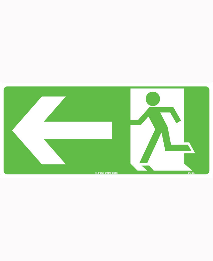 450x200mm - Metal - (Left Arrow) Running Man Picto (Facing Left ...