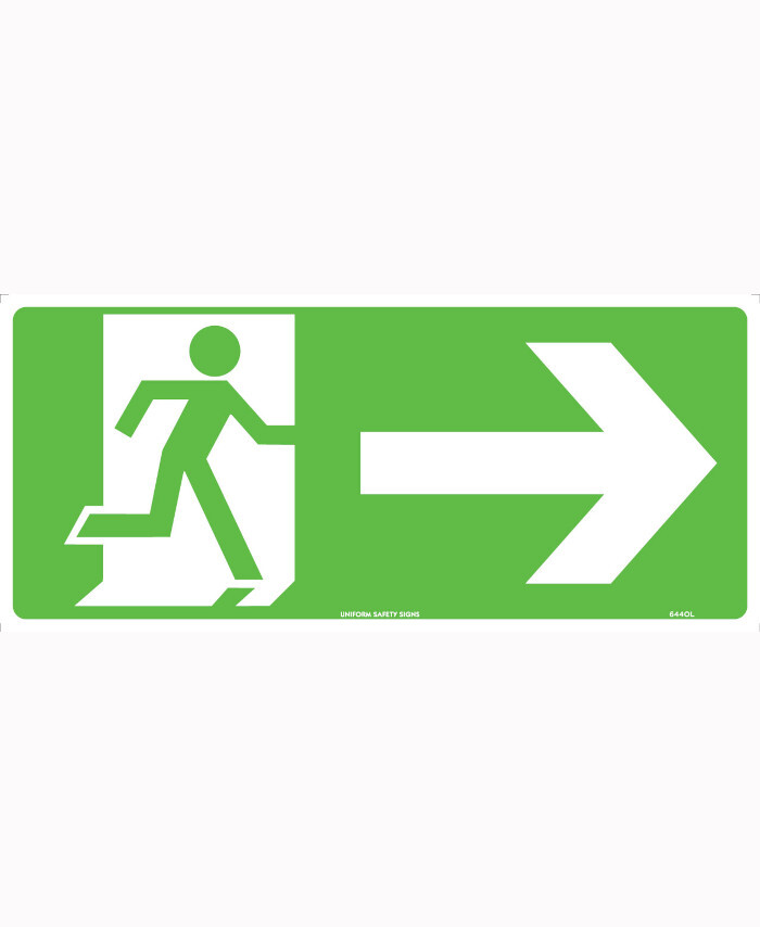 450x200mm - Metal - Running Man Picto (Facing Right) (Right Arrow ...