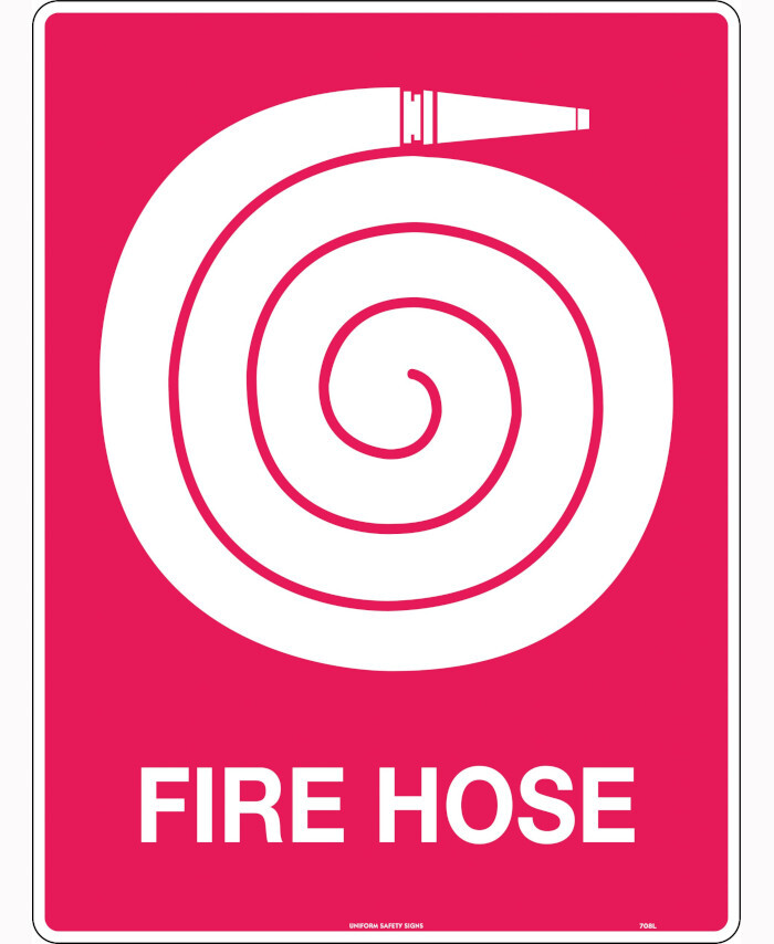 450x300mm - Poly - Fire Hose (with pictogram) - Uniform Safety Signs