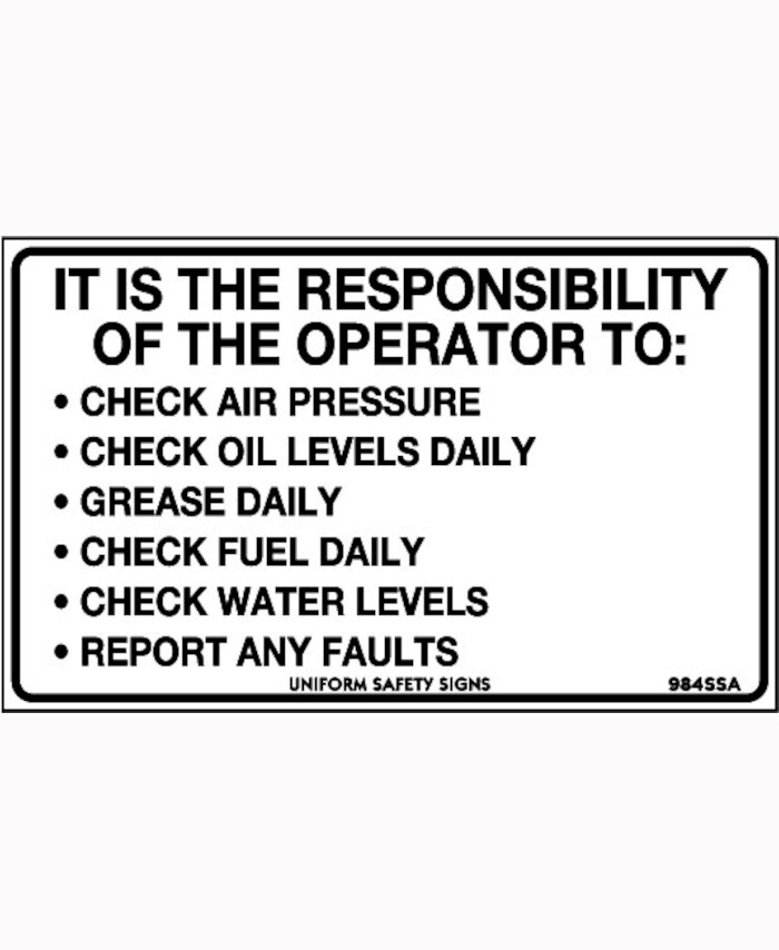 90x55mm - Self Adhesive - Sheet of 10 - It is the Responsibility of the ...