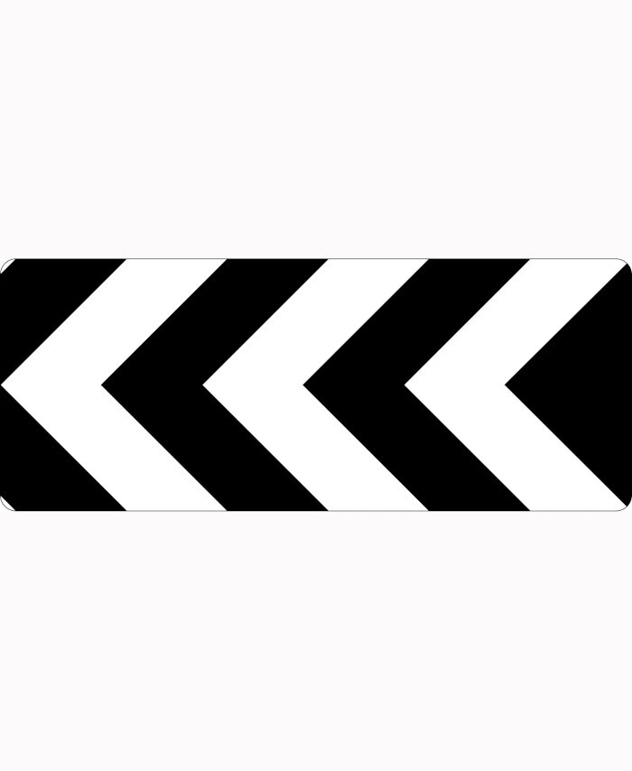 400x1000mm - Aluminium - Class 1 Reflective - Uni Directional Hazard ...