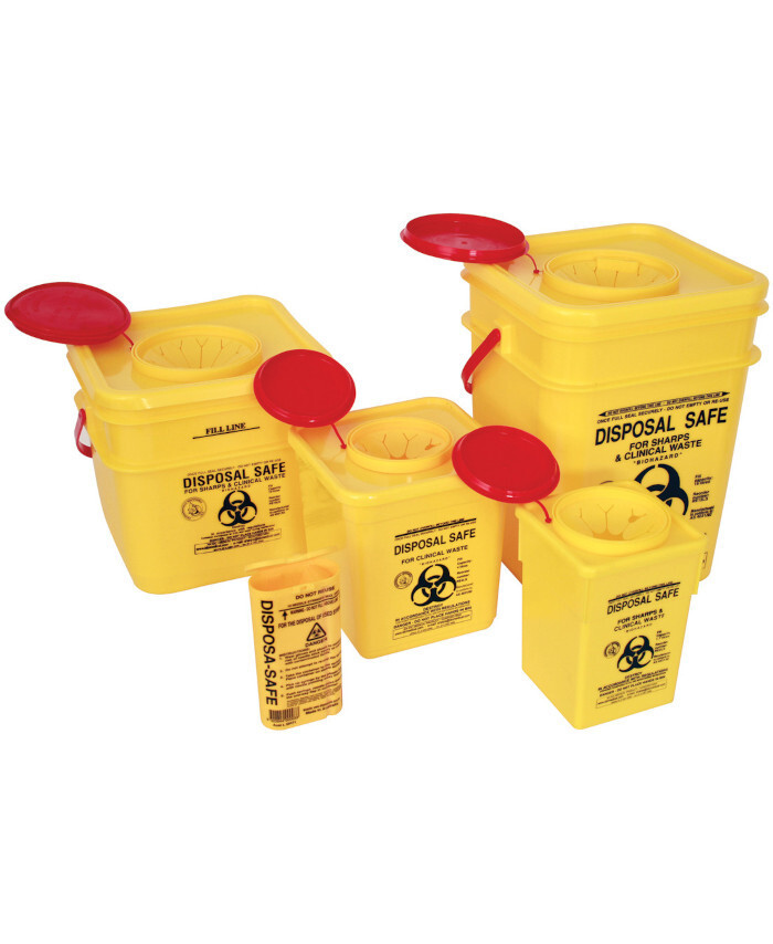 250ml Square Sharps Container - Uniform Safety Signs