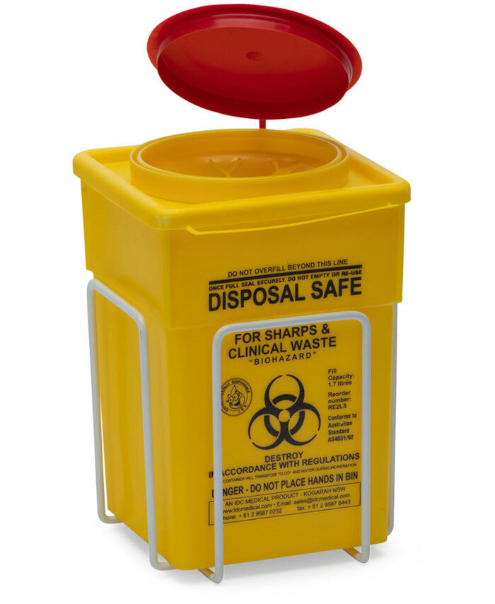 5 Litre Square Sharps Container - Uniform Safety Signs