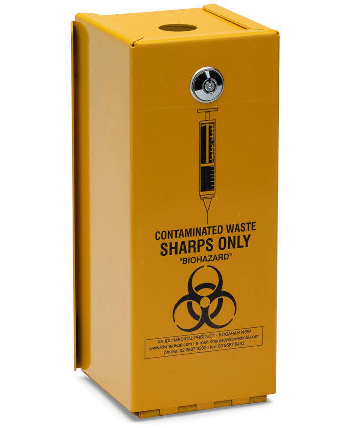 2 Litre Metal Sharps Safe - Uniform Safety Signs