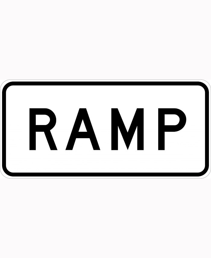 1600x750mm - Aluminium - Class 1 Reflective - Ramp - Uniform Safety Signs