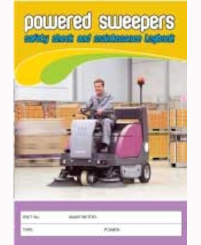 Log Book - Powered Sweeper - A5 Size - Uniform Safety Signs