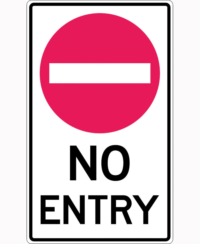450x450mm - Aluminium, Class 1 - No Entry and symbol - Uniform Safety Signs