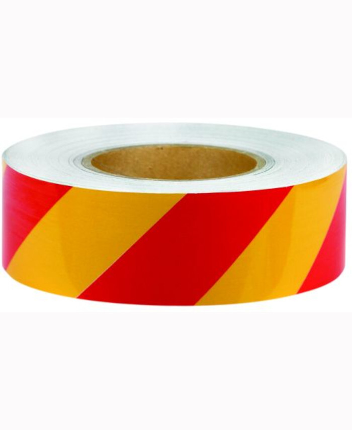 50mm x 10mtr - Class 2 Reflective Tape - Yellow and Red - Uniform ...
