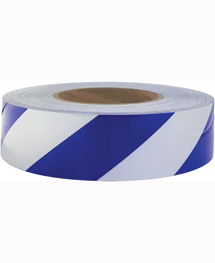 50mm x 45.7mtr - Class 2 Reflective Tape - Blue and White - Uniform ...