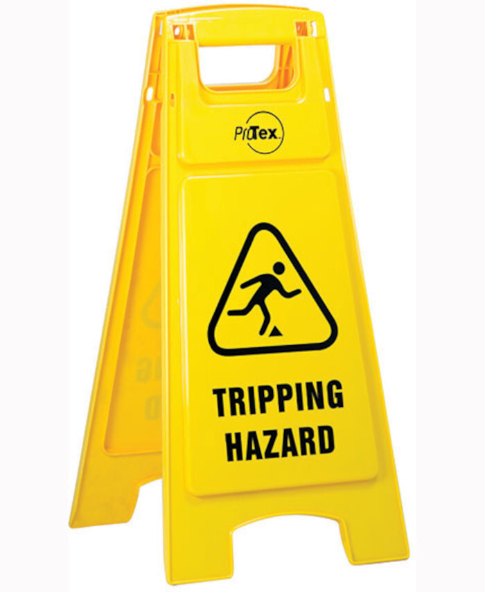 Premium Plastic Sign Stand - Double Sided - Tripping Hazard - Uniform ...