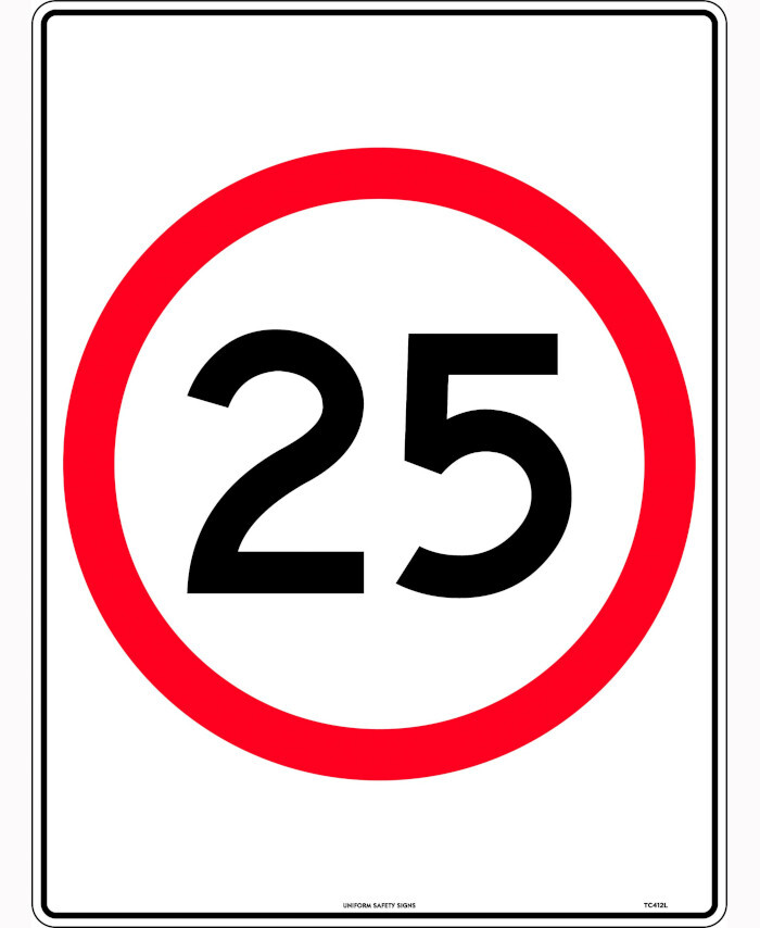 300x225mm - Metal - 25 in Roundel - Uniform Safety Signs