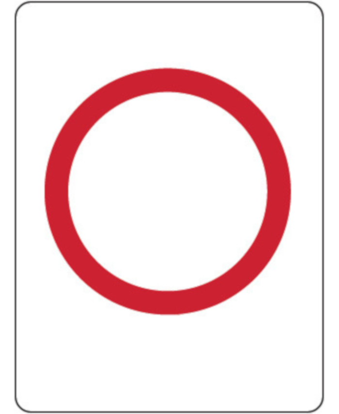 600x400mm - Metal - Blank Roundel - Uniform Safety Signs