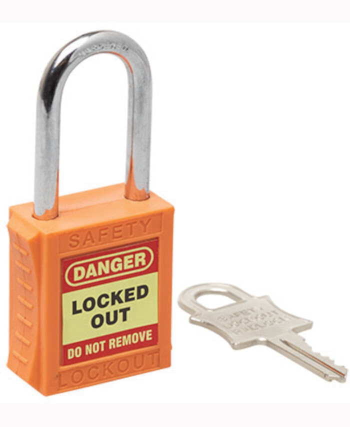75mm Premium Orange Safety Lockout - Uniform Safety Signs