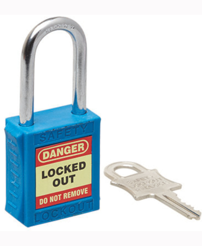 25mm Economy Blue Safety Padlock - Uniform Safety Signs
