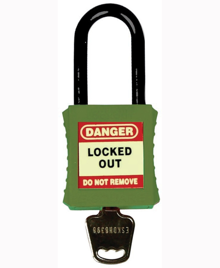 42mm Premium Green Safety Lock - Non-Conductive Shackle - Uniform ...