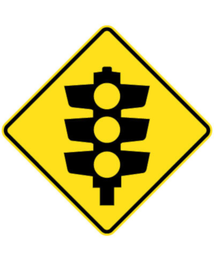 750x750mm - Aluminium - Class 1 Reflective - Signals Ahead - Ramp ...