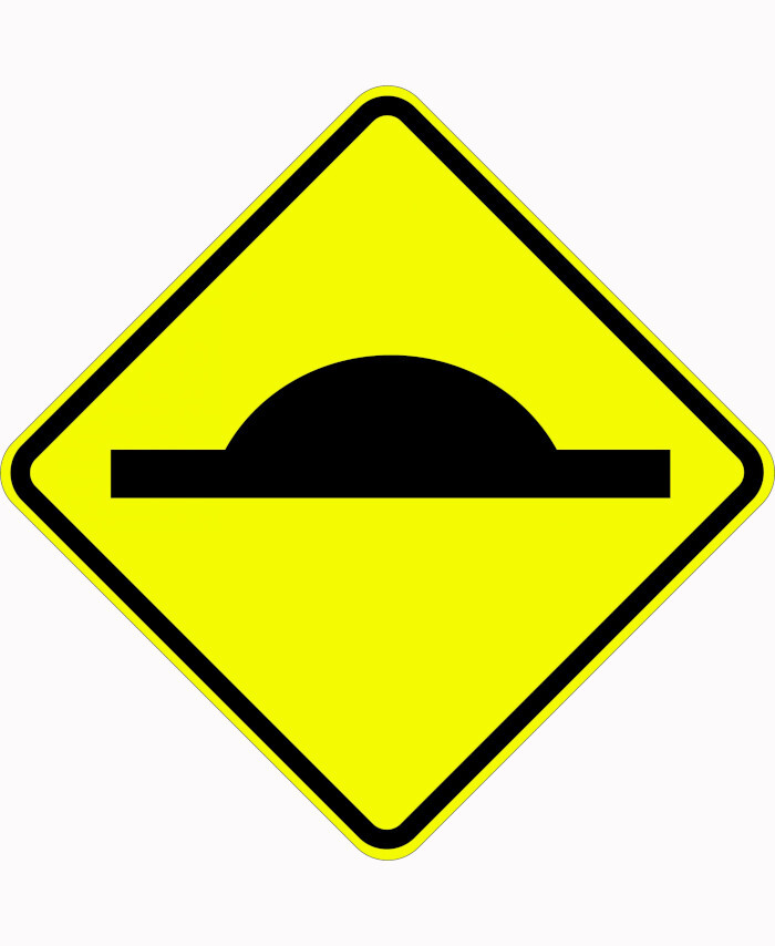 600x600mm - Aluminium - Class 1 - Speed Hump Symbol - Uniform Safety Signs