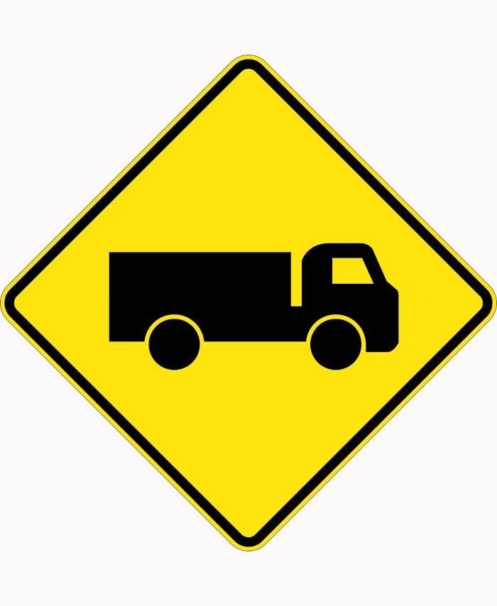 600x600mm - Aluminium - Class 1 - Trucks Symbol - Uniform Safety Signs