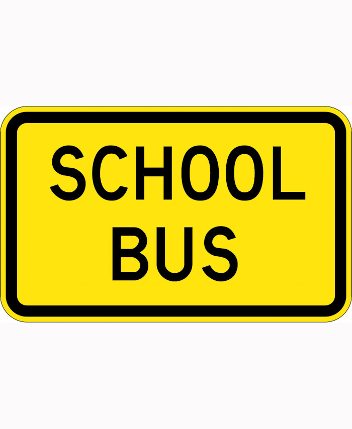 650x400mm - Aluminium - Class 1 Reflective - School Bus - Uniform ...
