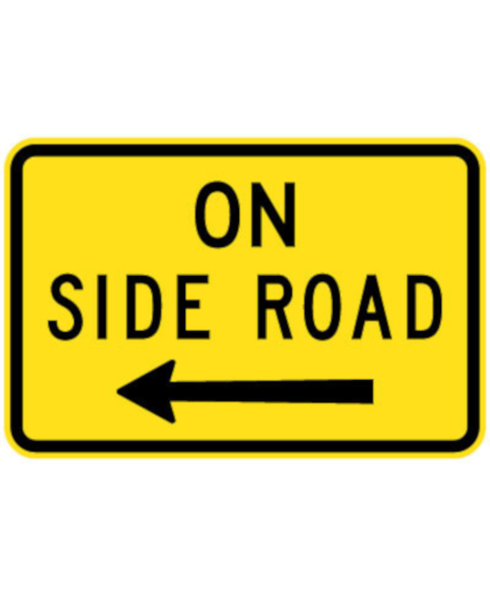 750x500mm - Aluminium - Class 1 Reflective - On Side Road Left ...
